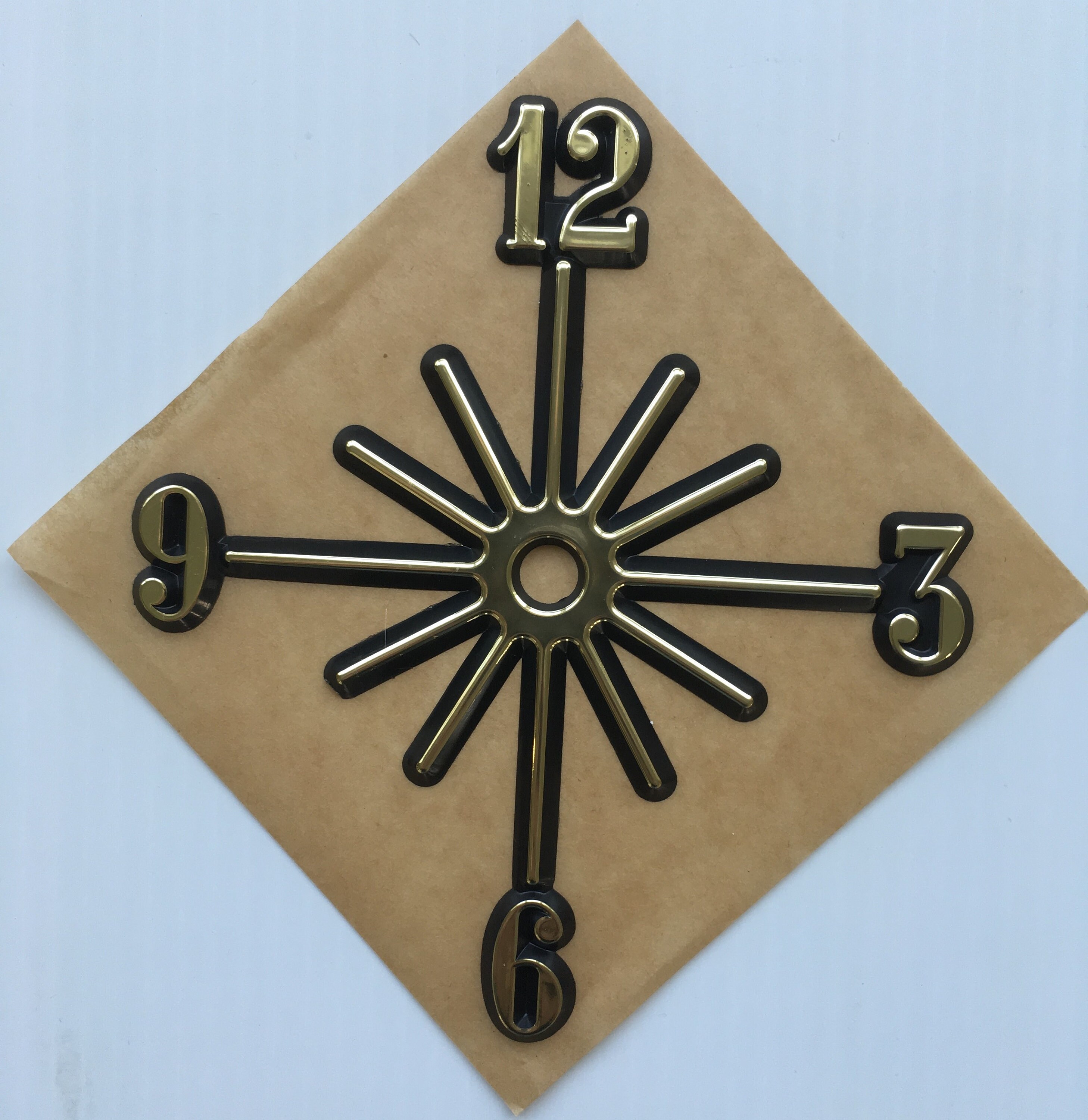Hot-Stamped Self-Adhesive Plastic Starburst Gold Dial Choice | Etsy