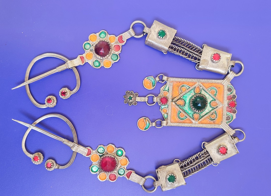Pair of Berber Silver Fibules From the Amazigh/berber People in Morocco ...