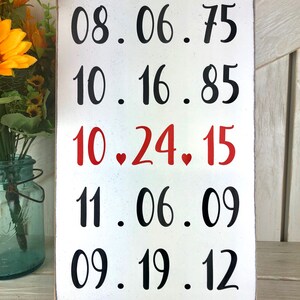 Birthday Dates Sign - Etsy