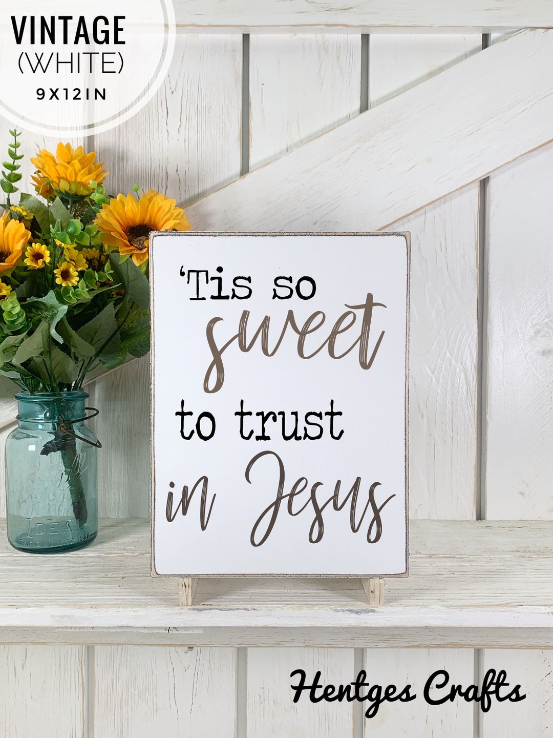 Tis so Sweet to Trust in Jesus Wood Sign - Etsy