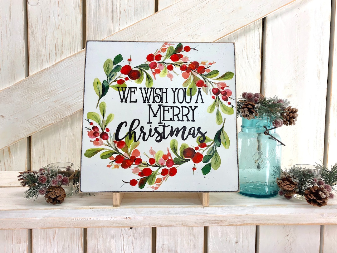 We Wish You A Merry Christmas Sign - Etsy