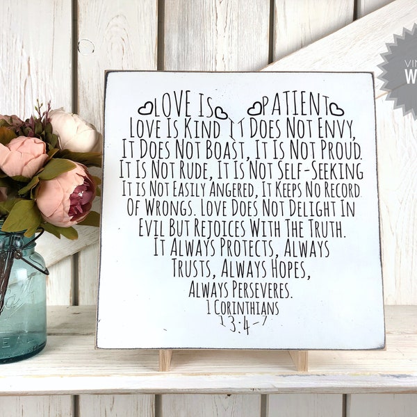 Love is Patient Sign - Etsy