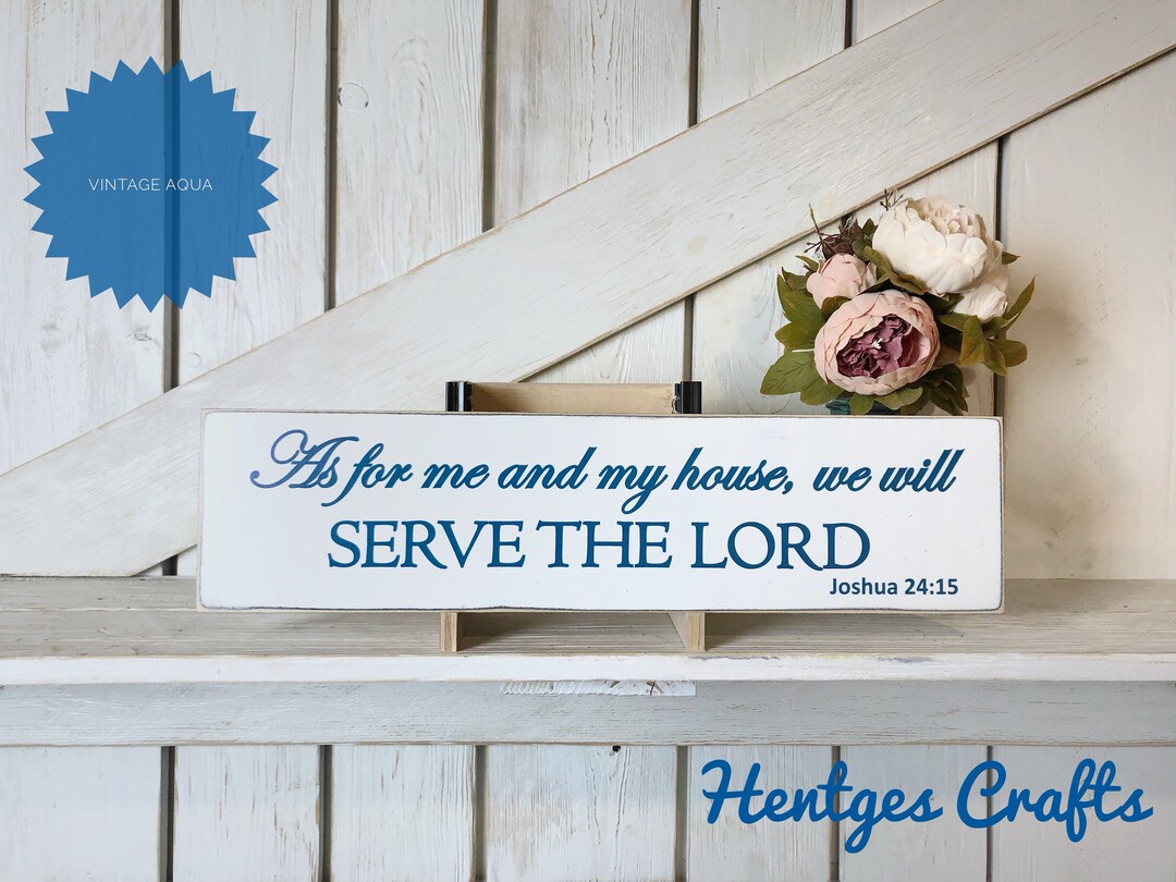 As for Me and My House Sign - Etsy