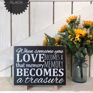 When Someone You Love Becomes a Memory Sign Memorial Wood Sign - Etsy