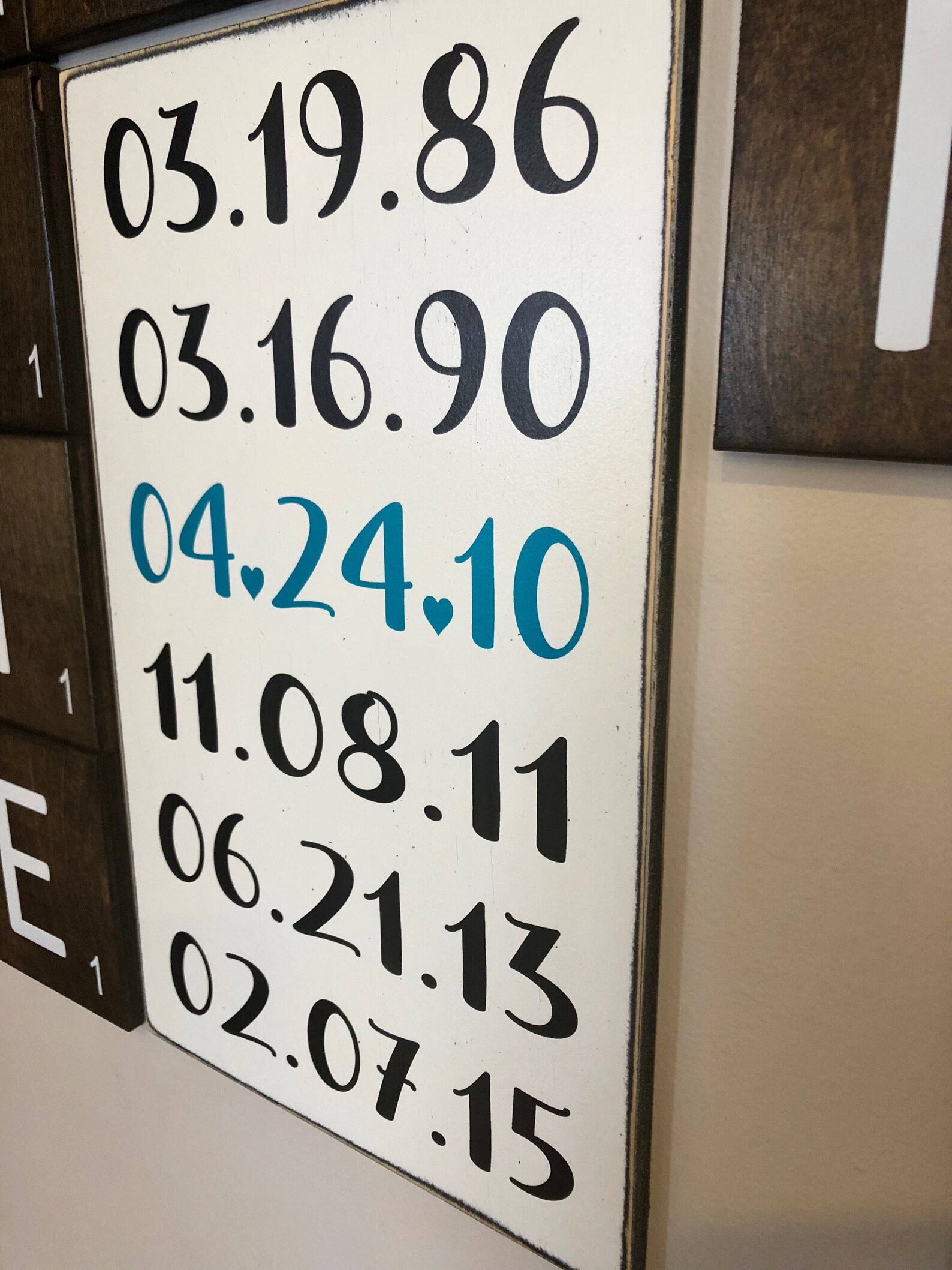 Birthday Dates Sign - Etsy