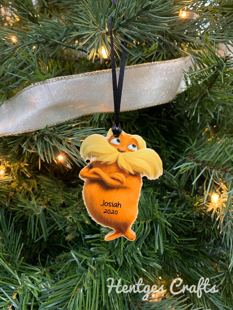 Lorax Christmas Ornament Wood 2D | Etsy
