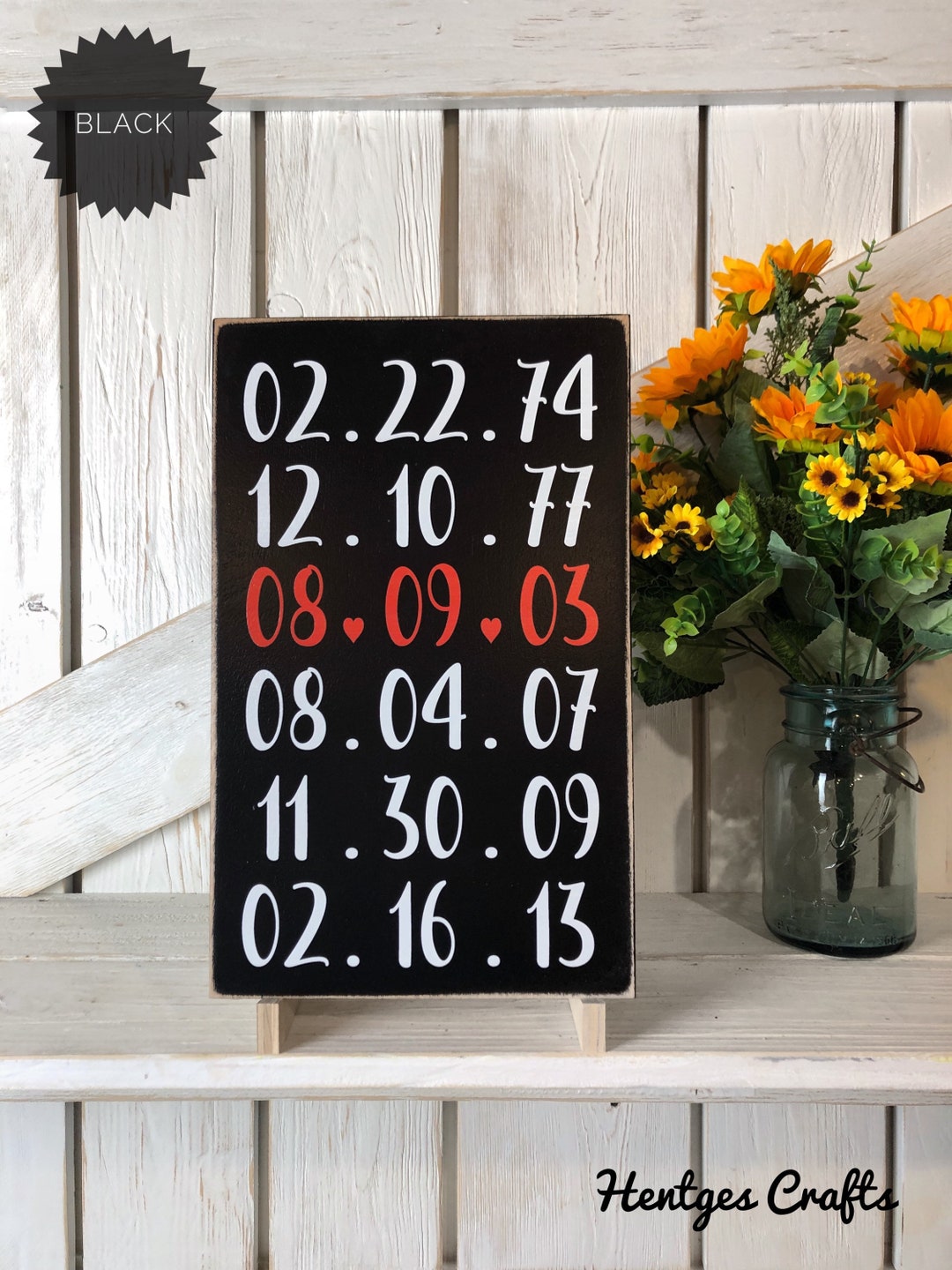 Birthday Dates Sign - Etsy
