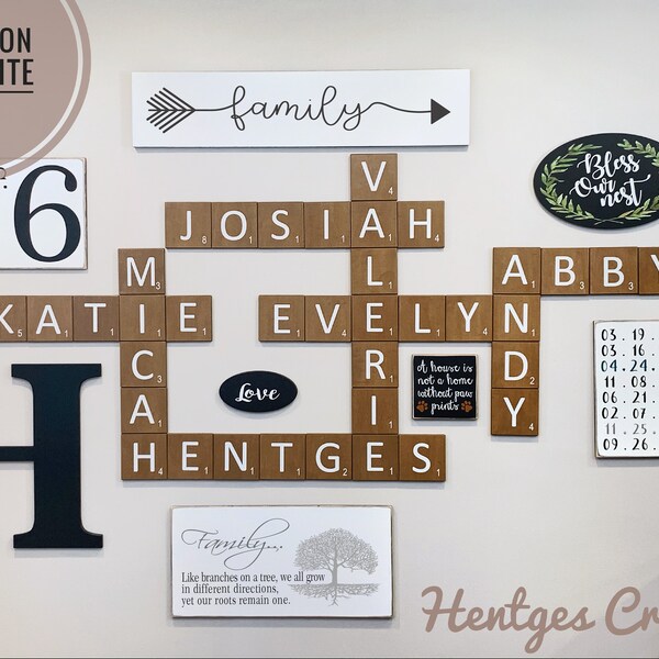 Scrabble Wall Art - Etsy