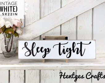 Good Night Sleep Tight Rustic Wood Sign Bedroom Sign - Etsy
