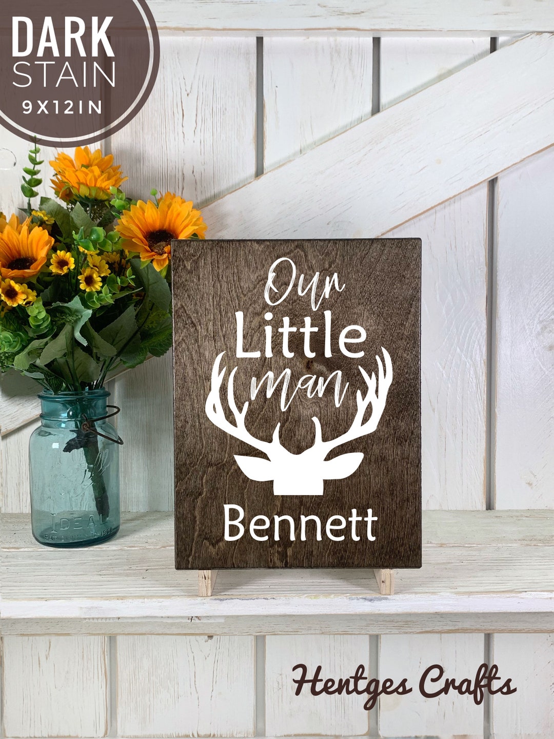 Personalized Our Little Man Sign Buck Deer Hunter Baby Room - Etsy