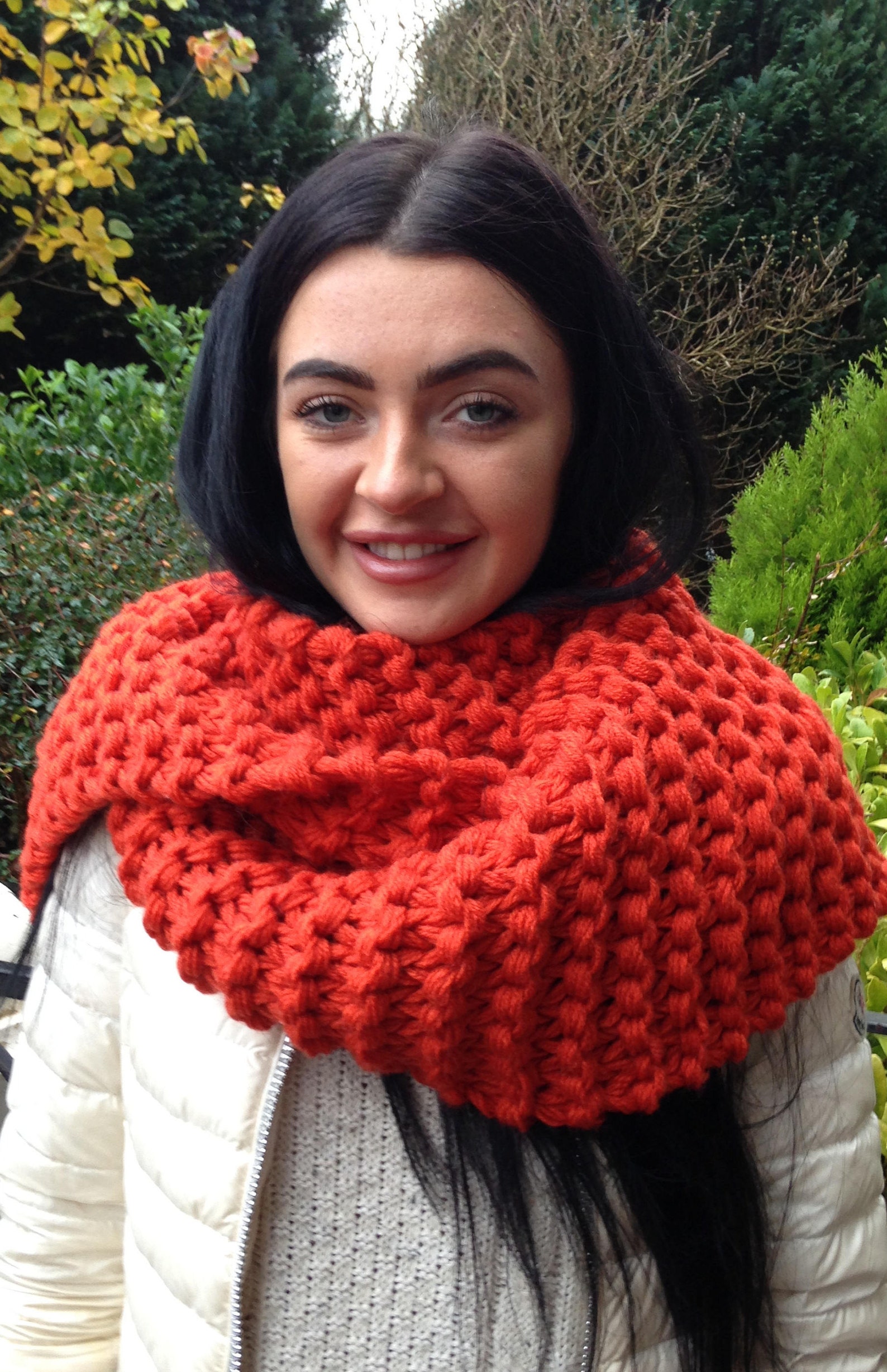 Outlander Cowl Long Black Scarf Hand Knitted Women Scarf - Etsy UK