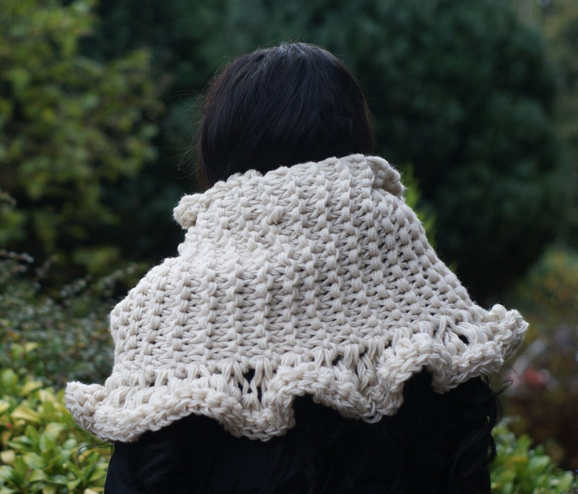 Claire OUTLANDER Cowl Cream Chunky Women Cowl Extra Long - Etsy