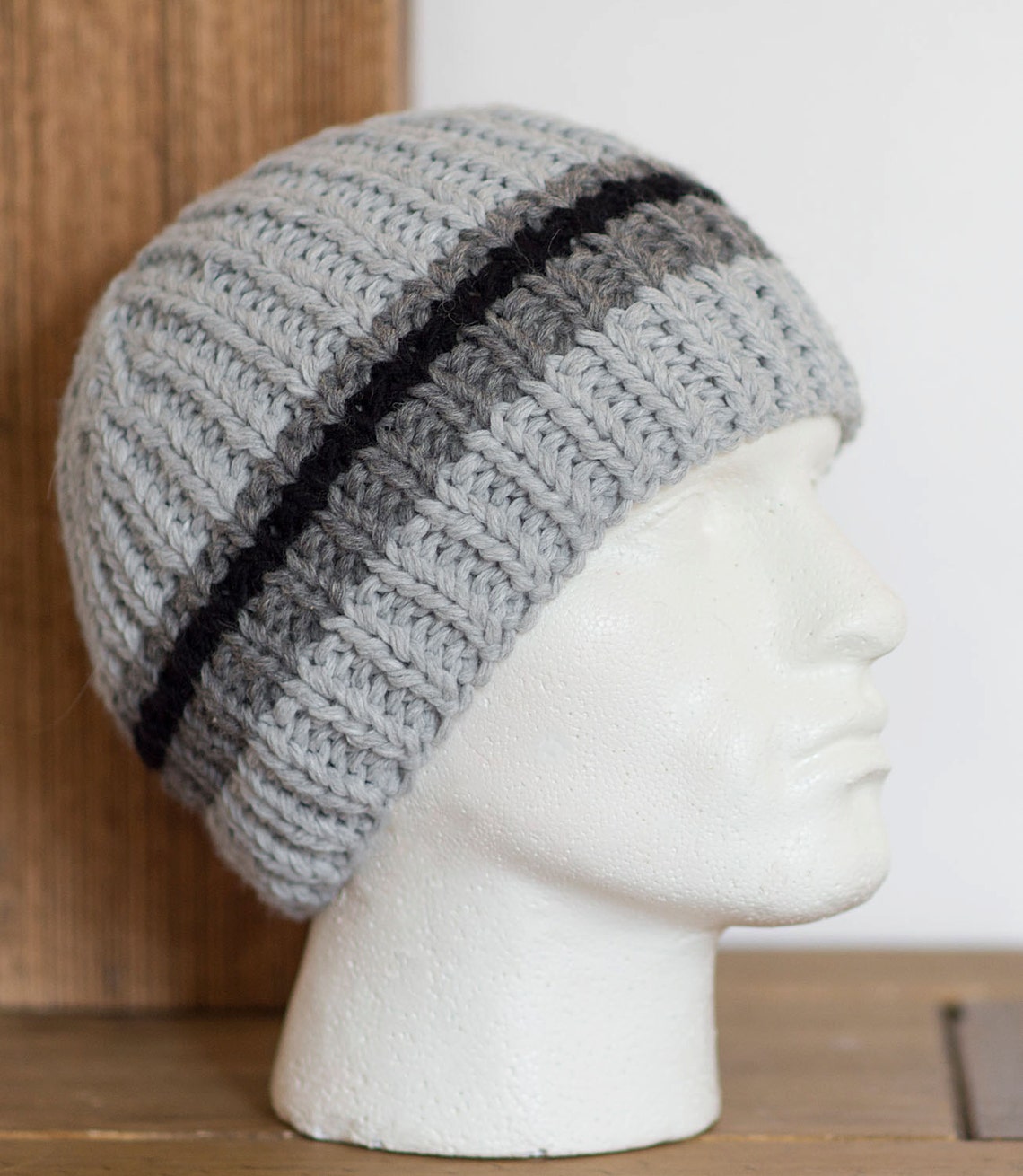 Men Grey Hat Light Grey Gray Knit Scarf Dark Grey Hat - Etsy