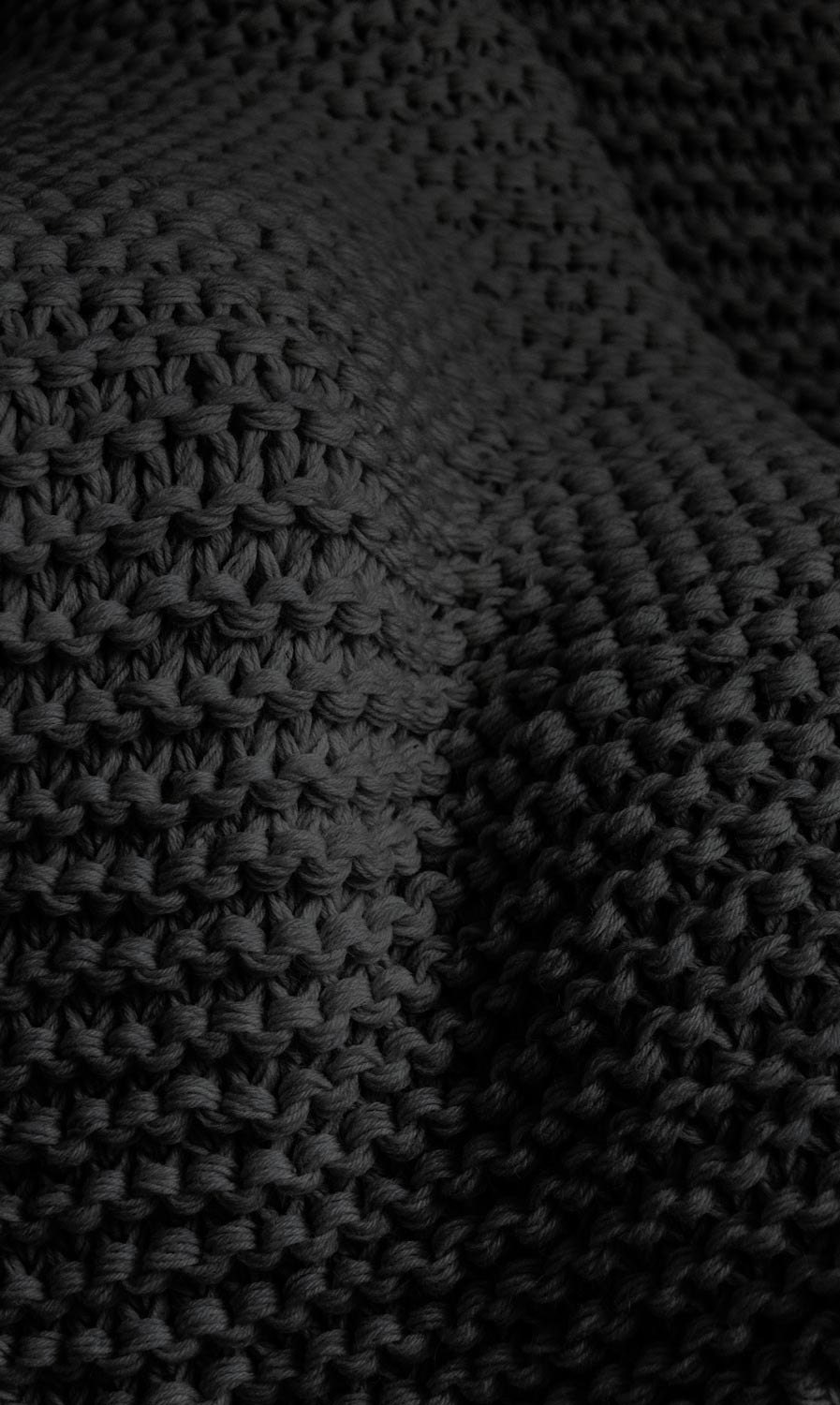 Huge, Chunky, Knitted Rug, Throw, Cream, Black, Custom Colours, 36x 24 ...