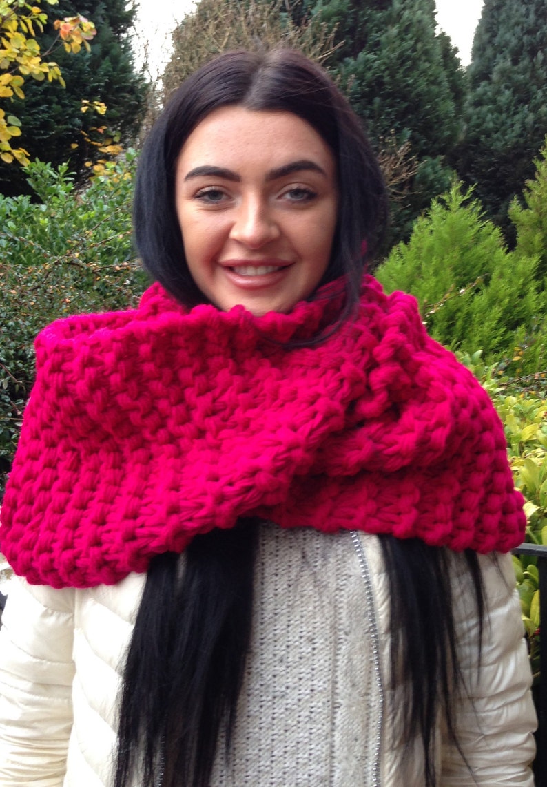 Outlander Cowl Long Black Scarf Hand Knitted Women Scarf - Etsy