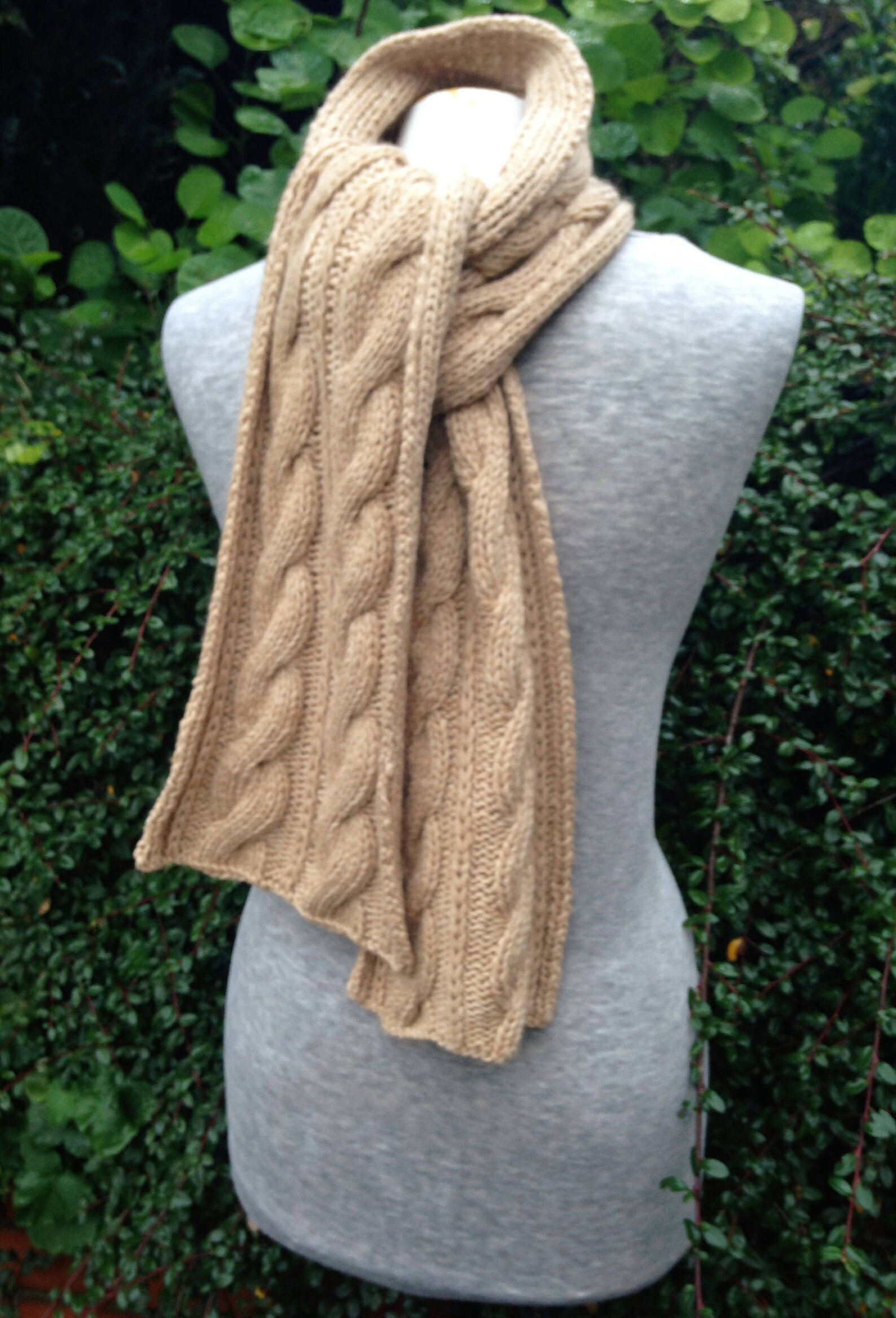 Men Cashmere Scarf, Italian Cashmere, Fawn Cashmere, Beige Scarf, Long ...