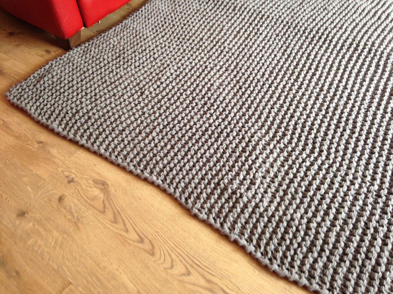 Huge, Chunky, Knitted Rug, Grey Throw, Cream, Black, Custom Colours ...