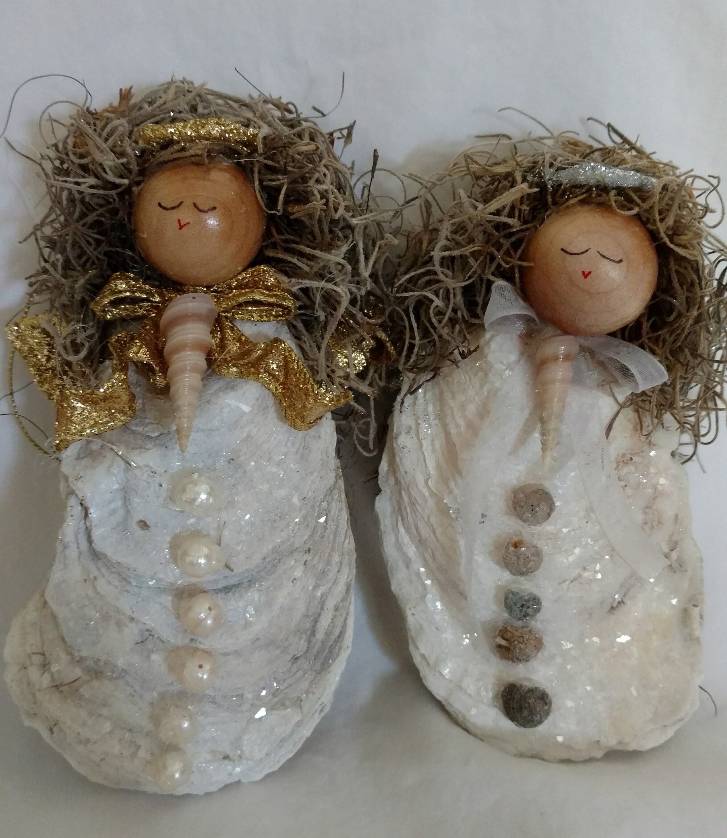 Oyster Shell Angel Ornaments Custom Design Etsy
