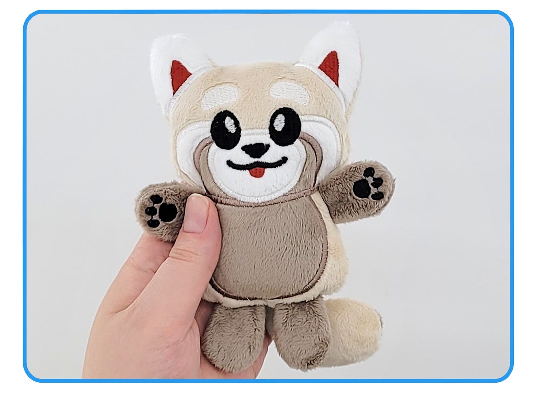 Tiny Red Panda Leucistic or Albino Coloring Plushie - Etsy