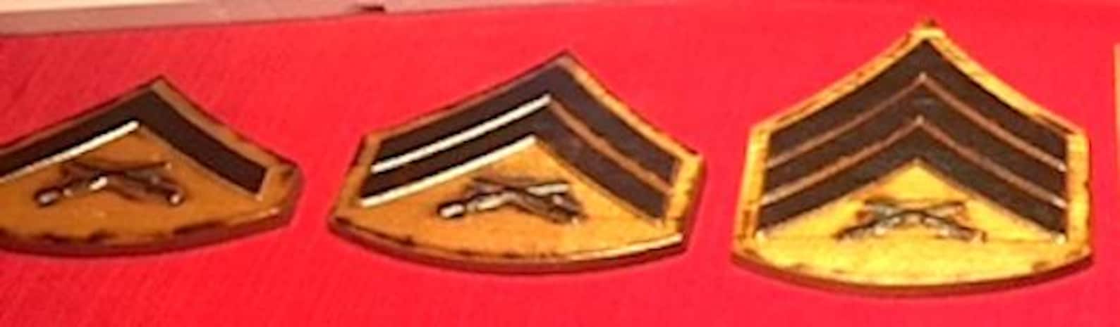 PFC, LCPL and NCO Wood Rank Insignias Extra Large and Large Sizes - Etsy