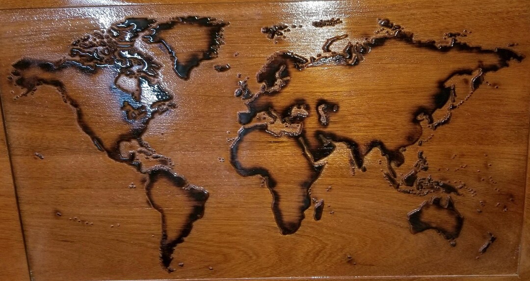 3D World Map Entryway Plaque - Etsy