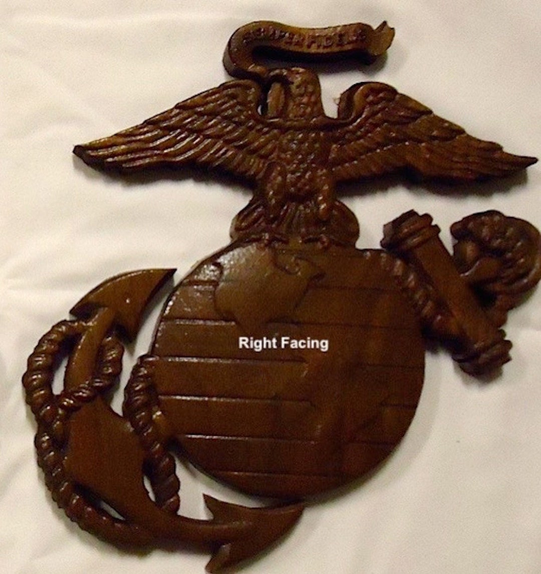 RIGHT FACING Small Wood 3D E.G.A. Emblem - Etsy