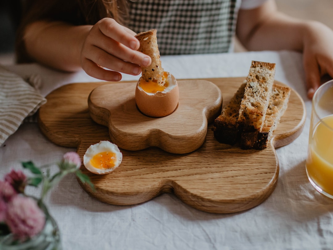 Breakfast Set - Cloud - Wood Toast Board & Egg Cup - Breakfast Gifts - Etsy
