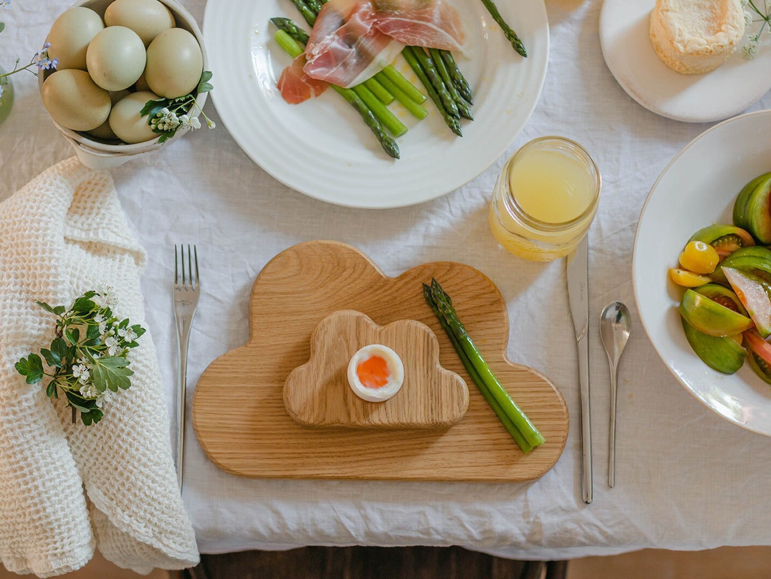 Breakfast Set - Cloud - Wood Toast Board & Egg Cup - Breakfast Gifts - Etsy