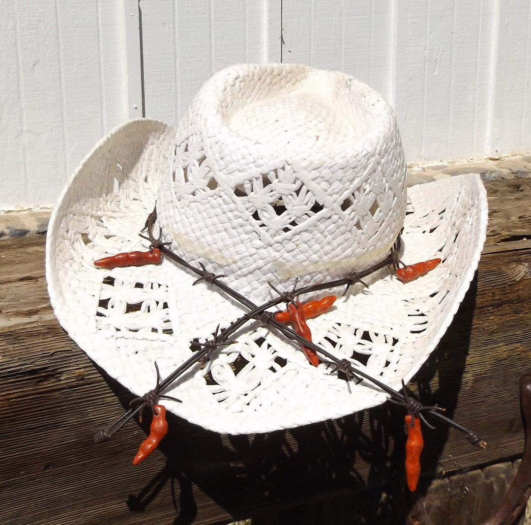 Leather Barb Wire Hat Band...handcrafted in the REAL Wild West! - Etsy