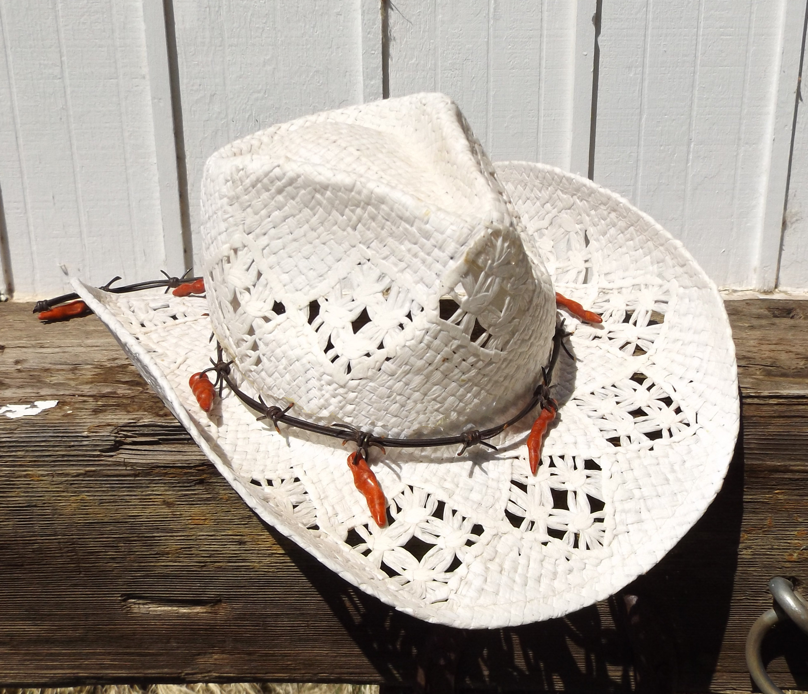 Leather Barb Wire Hat Band...handcrafted in the REAL Wild West! - Etsy