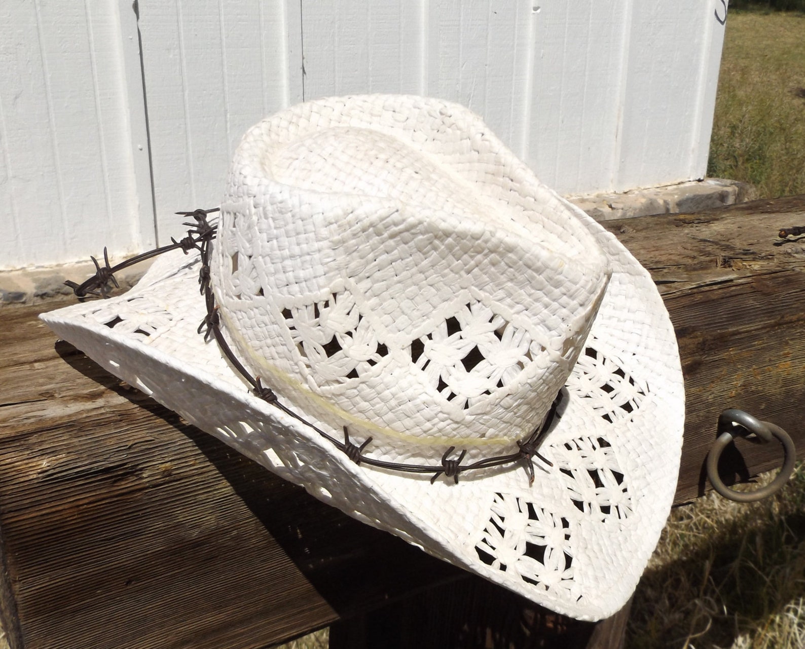 Leather "barb Wire" Hat Band. Handcrafted in the REAL Wild West! - Etsy