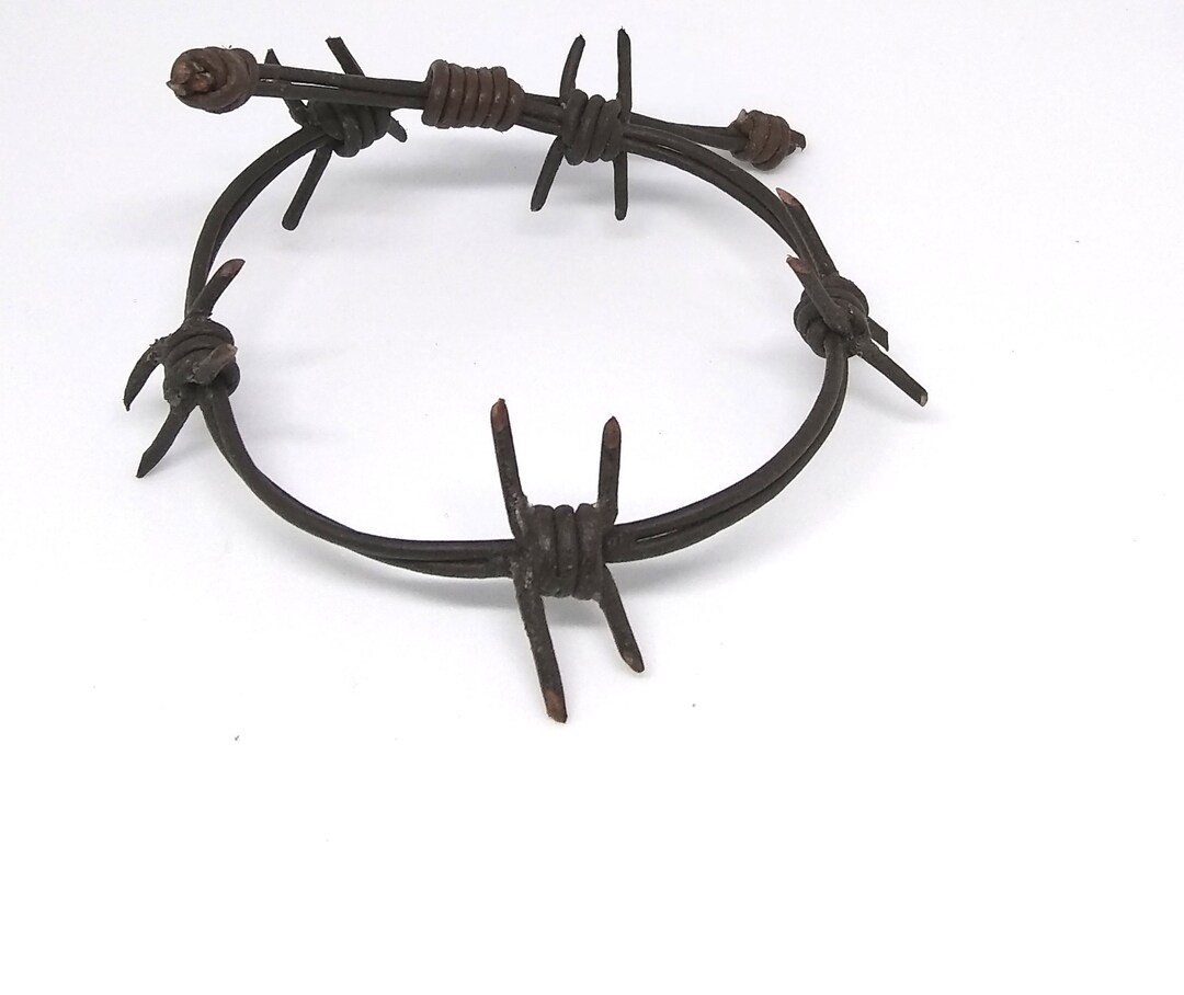 Leather Barb Wire Bracelet. Handmade in the Real Wild West! - Etsy