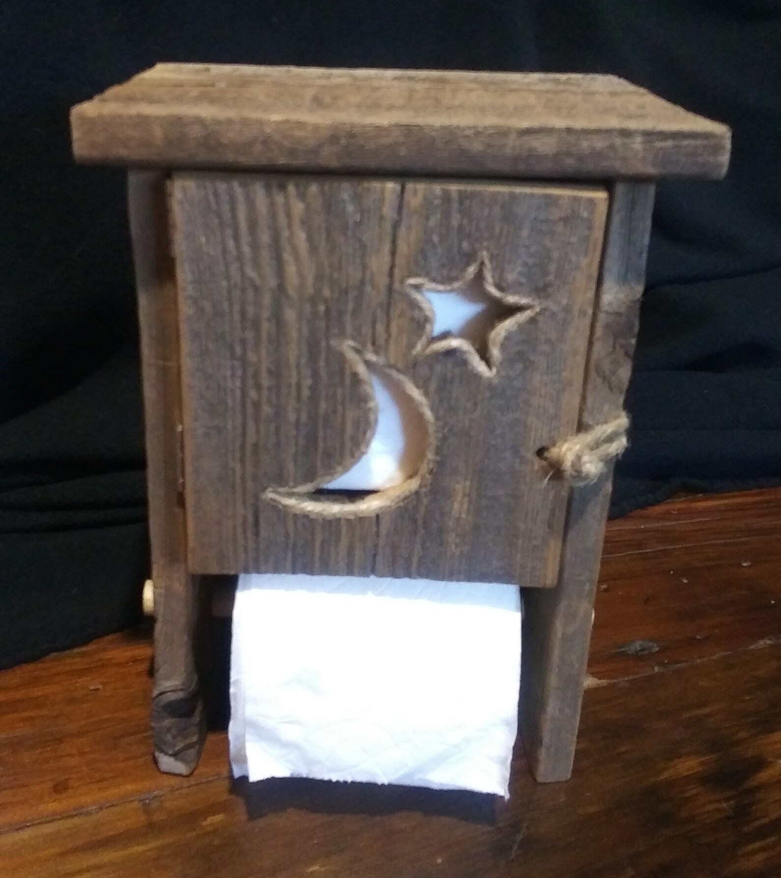 Rustic Outhouse Toilet Paper Holder & 1 Roll Storage Cabinet | Etsy