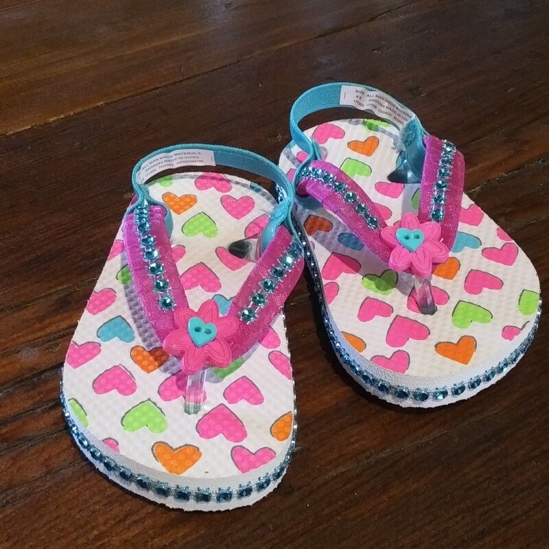 Heart Flip Flops - Etsy