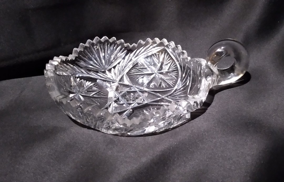 Antique American Brilliant Sawtooth Edge Candy Dish/nappy Bowl With ...