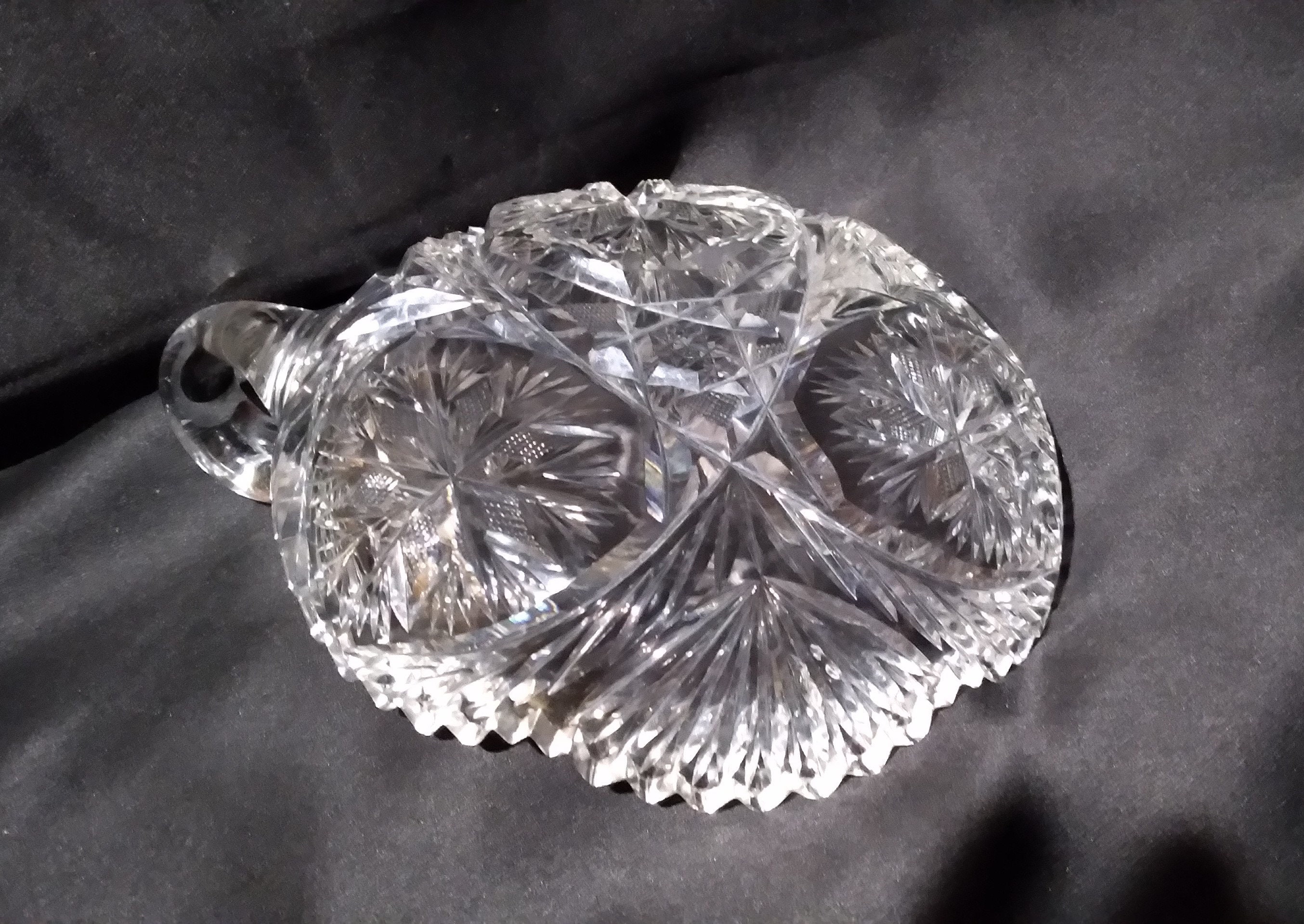 Antique American Brilliant Sawtooth Edge Candy Dish/nappy Bowl With ...