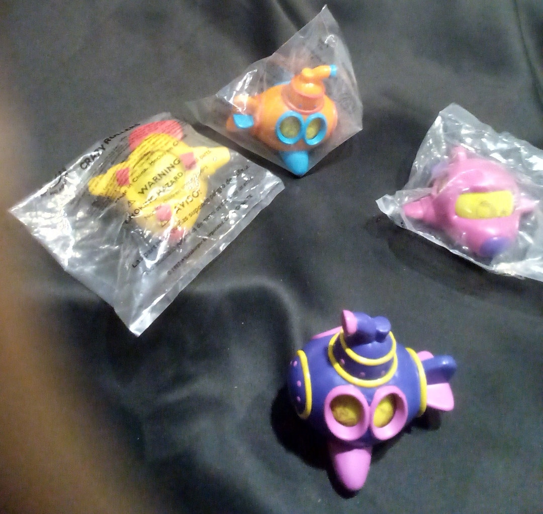1997 Whataburger Kids Meal Crazy Rollers, Air and Sea Toy Set - Etsy