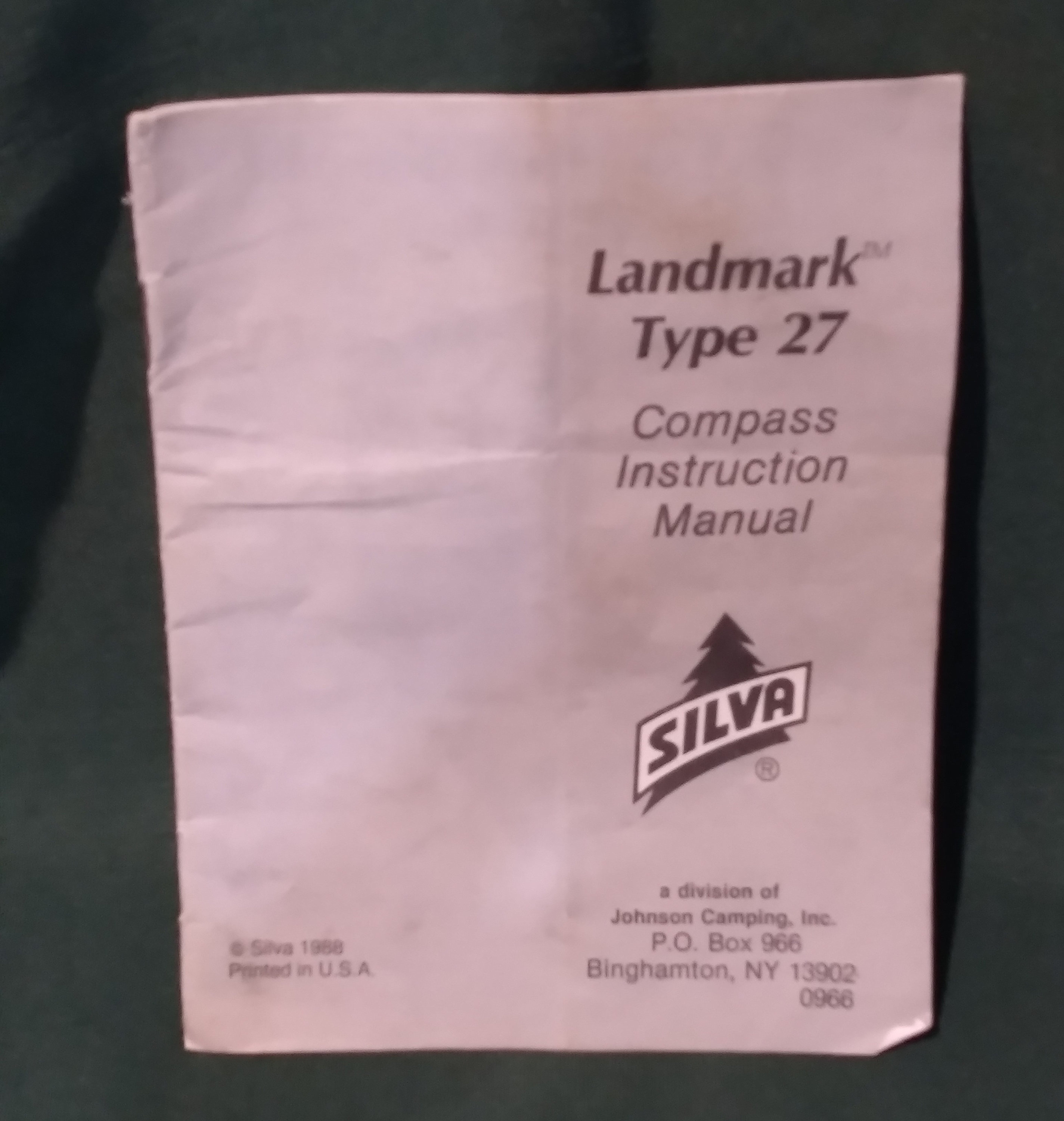 Silva Landmark Type 27 Folding Compass With Manual - Etsy