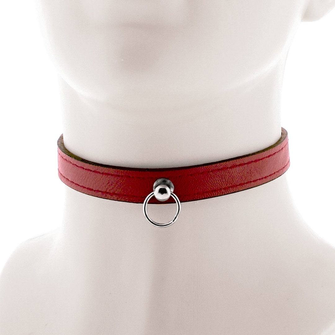 Red Choker, Vegan Leather Choker, Punk Necklace, Choker Necklace ...