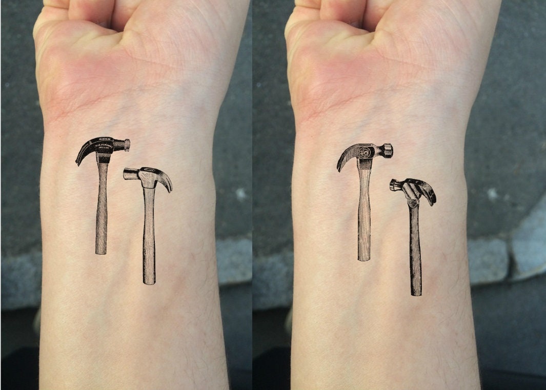 Traditional hammer tattoo - Bronctattooaus.com