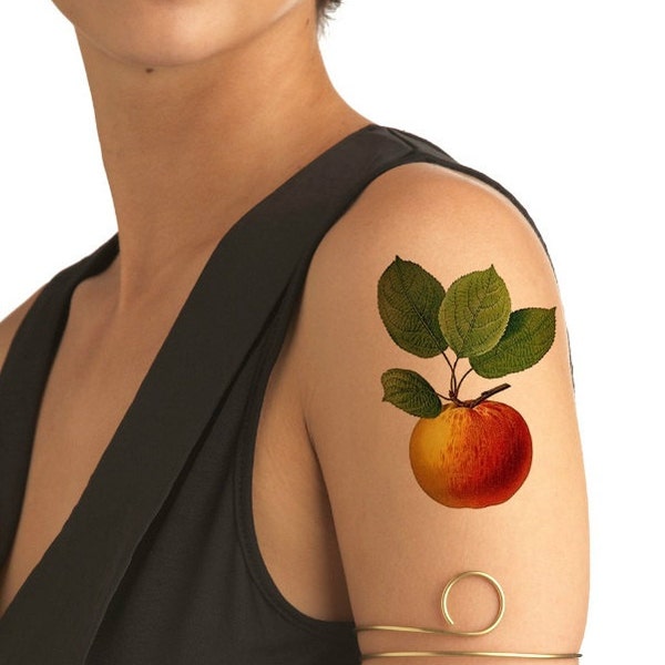 Temporary Apple Tattoo - Etsy
