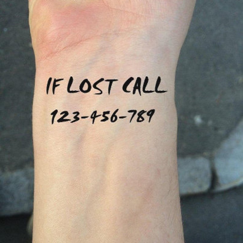 Phone Number Tattoo - Etsy