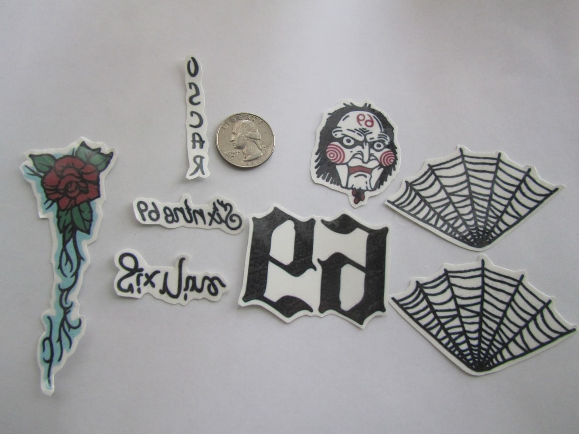 Tekashi69 Face and Neck Temporary Tattoo Set 6ix9inetattoos | Etsy