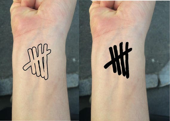 TEMPORARY TATTOO Set of 6 Tally Marks / Tattoo Flash | Etsy TEMPORARY TATTOO Set of 6 Tally Marks / Tattoo Flash | Etsy