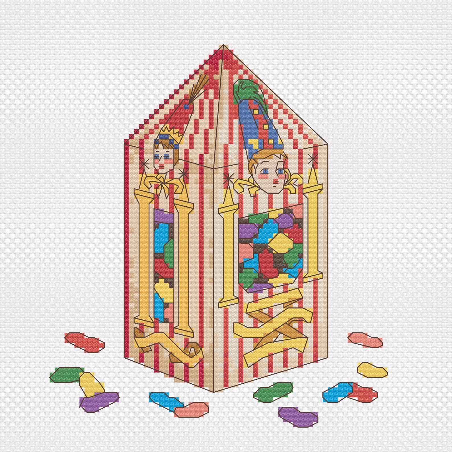 Honeydukes Bertie Botts Beans Cross Stitch Pattern - Etsy