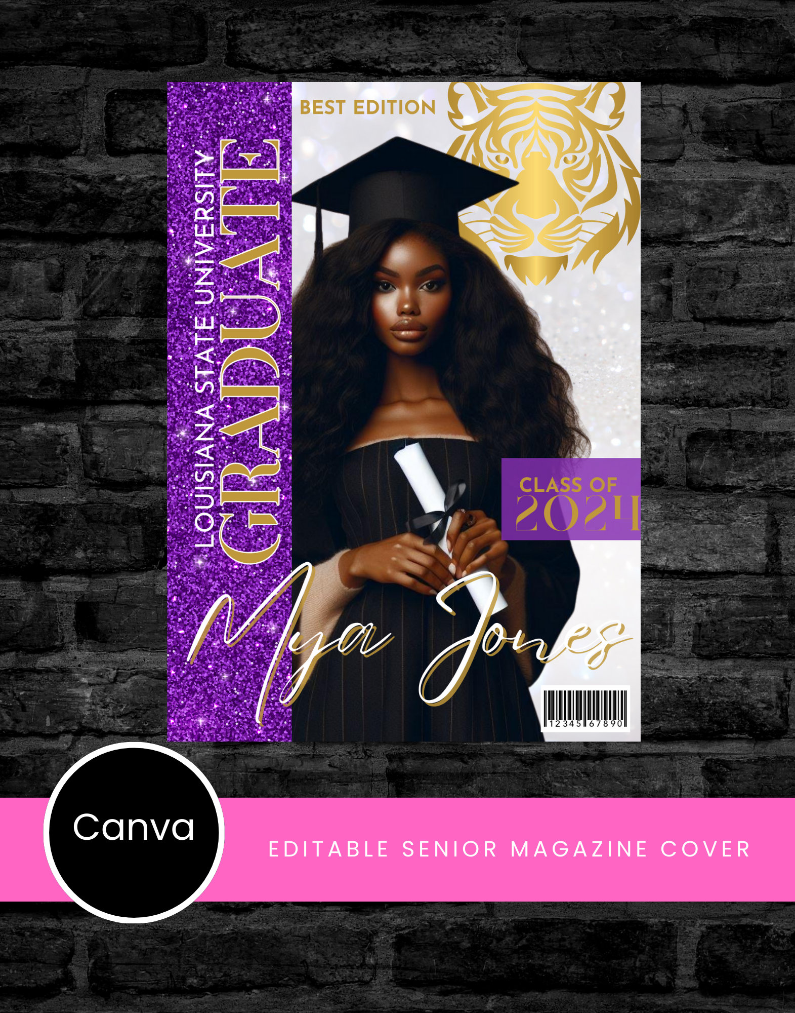 Graduation Magazine Cover, Magazine Cover Prom, Homecoming, High School ...