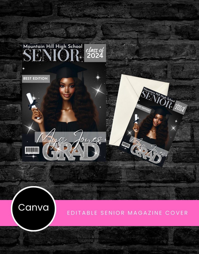 Graduation Magazine Cover, Magazine Cover Prom, Homecoming, High School ...