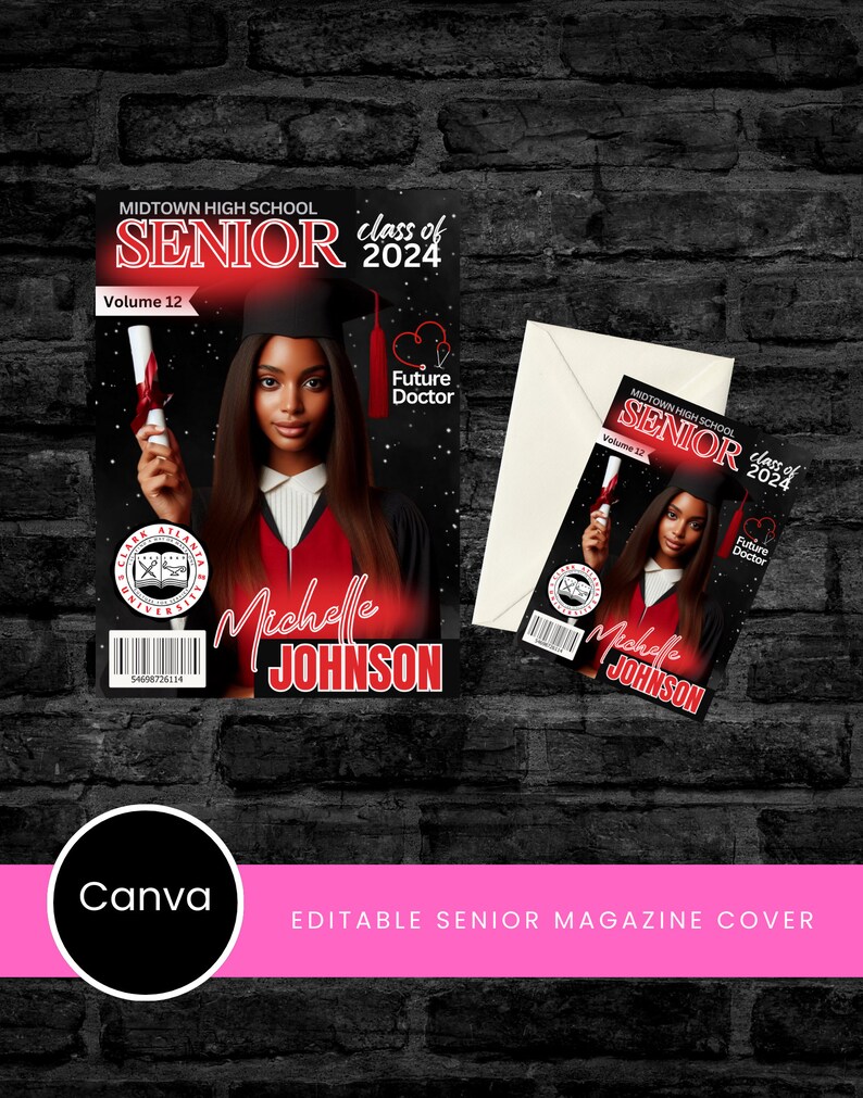 Graduation Magazine Cover, Magazine Cover Prom, Homecoming, High School ...