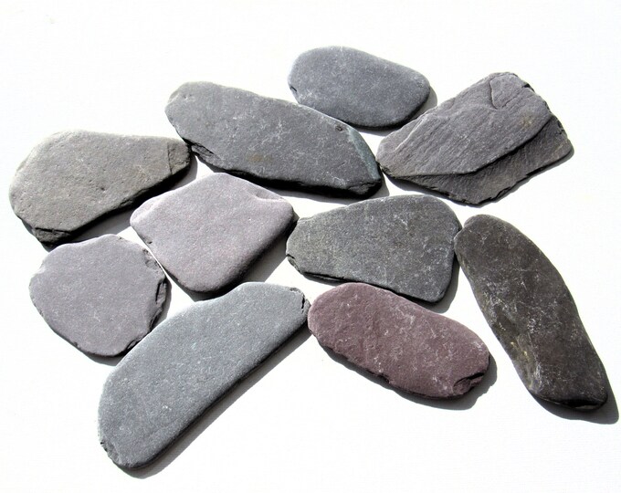 Sea Worn Slate Pieces / Beach Craft Supplies / Wave Smoothed Flat ...