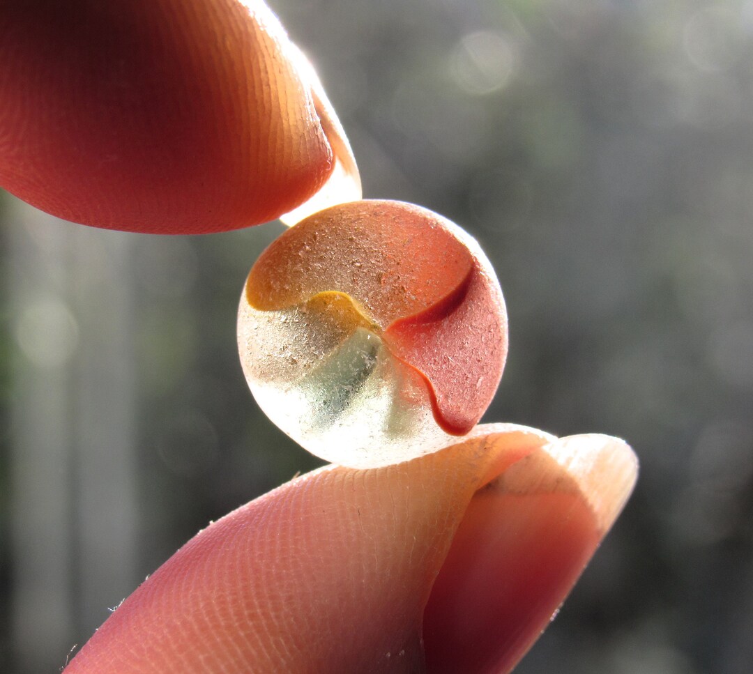 Rare Multicoloured Sea Glass Marble With Striking Swirls / Found on the ...